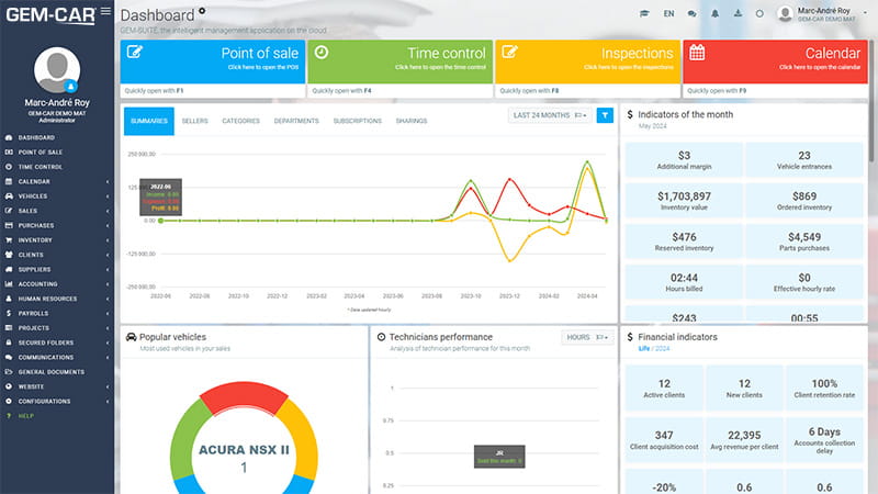 GEM-CAR AI | Auto Repair Shop Management Software for Canadian Garages
